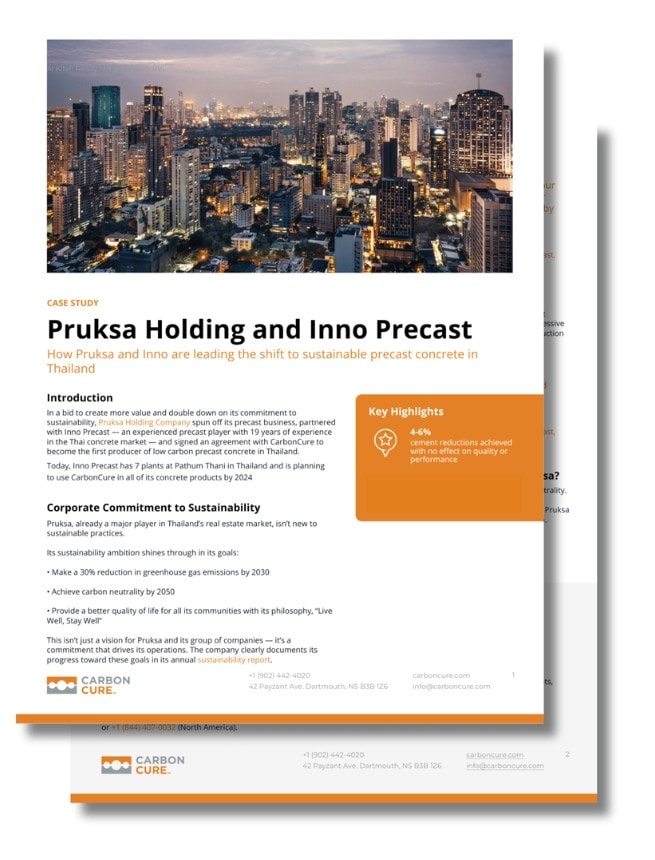 Pruksa Holding & Inno Precast - CarbonCure Technologies Inc.