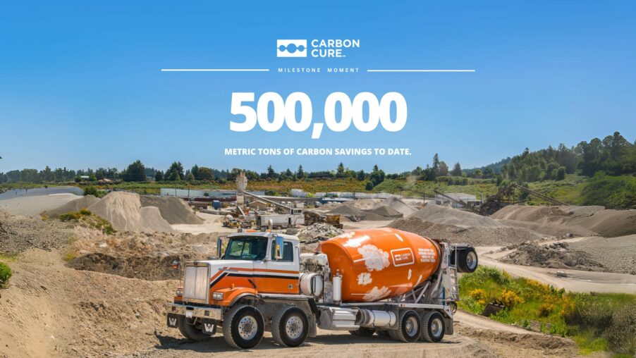 CarbonCure Achieves Milestone 500,000 Metric Tons of CO₂ Savings - CarbonCure
